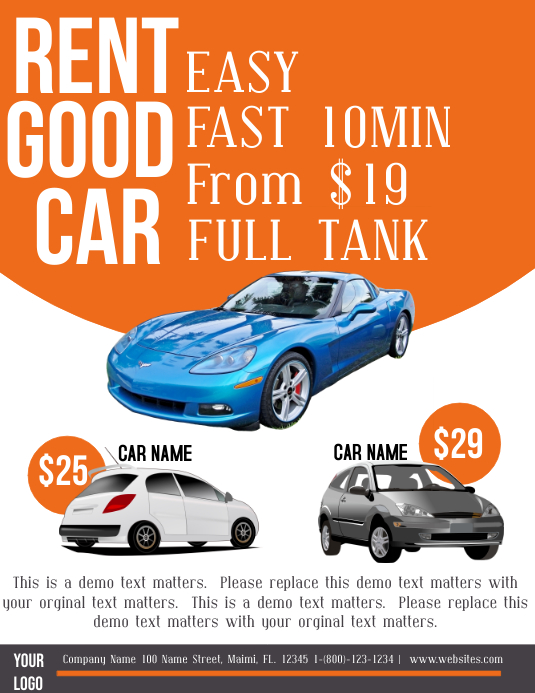 Car Rental | PosterMyWall