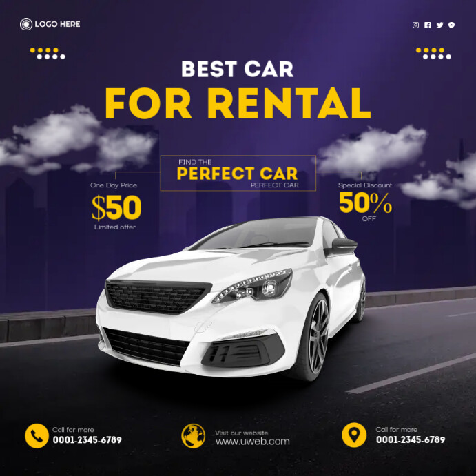 Car Rental Templat | PosterMyWall
