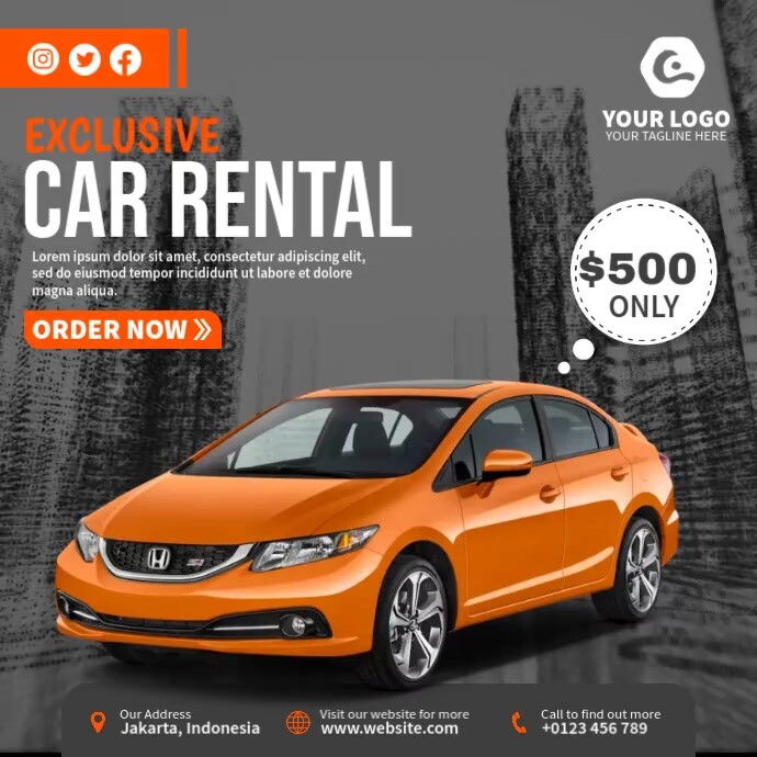 Plantilla de Car Rental | PosterMyWall