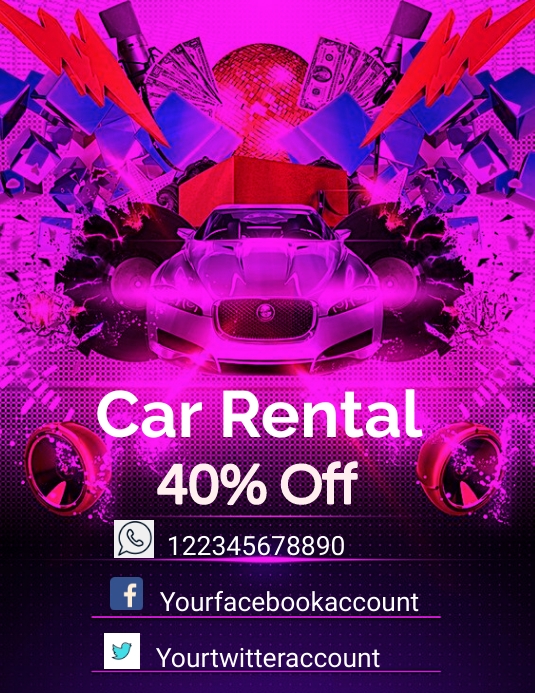 Car rental flyer Template | PosterMyWall