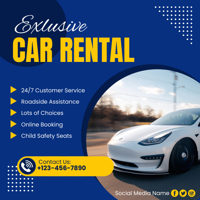 Car Rental Instagram Post Template | PosterMyWall