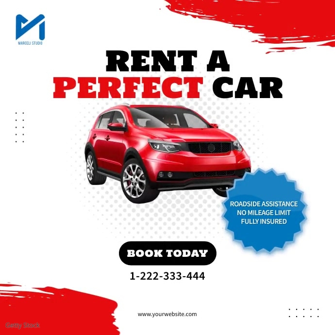 Car Rental Instagram Social Media Template | PosterMyWall