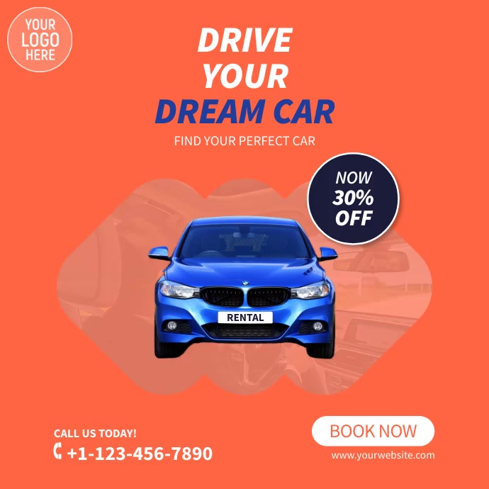 Car Rental Offer Video Template | PosterMyWall