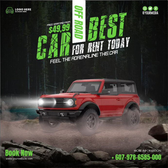 Car Rental Poster Template | PosterMyWall