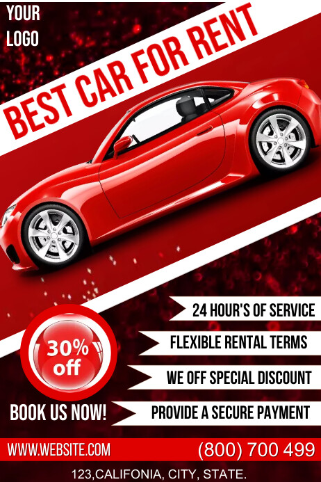 Car rental service design poster Template | PosterMyWall