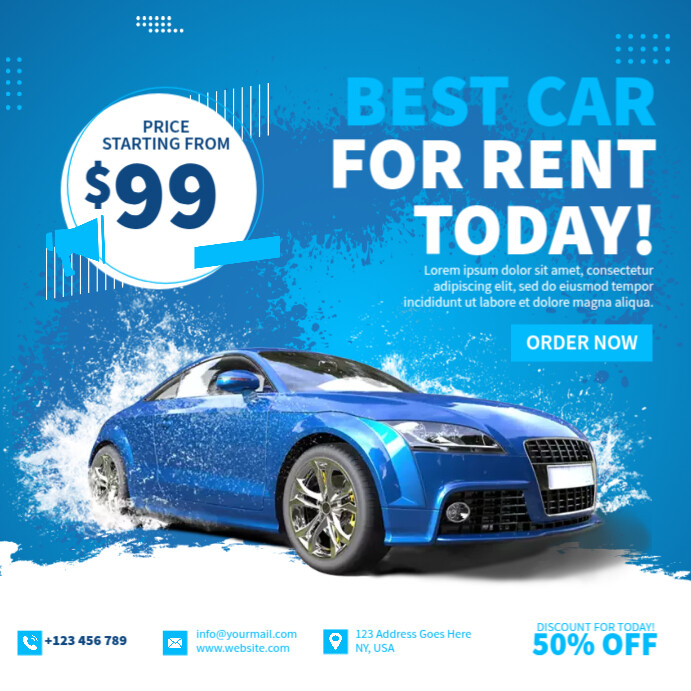 Car Rental Template | PosterMyWall