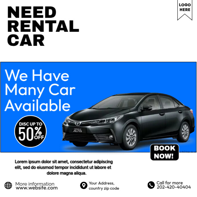 Car Rental Template | PosterMyWall