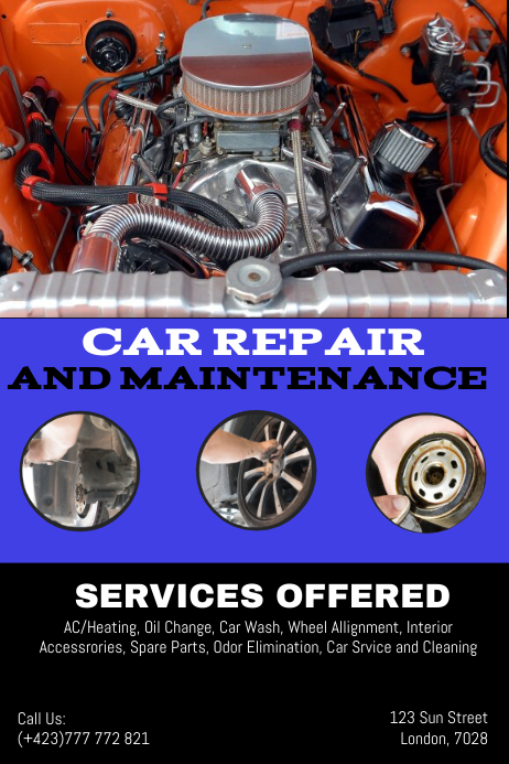 Car repair flyer template | PosterMyWall
