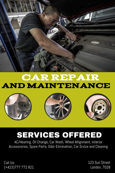 Car repair flyer template | PosterMyWall