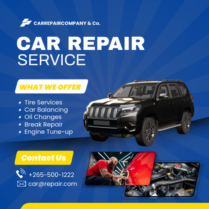 Copy of car repair services advertisement social media post | PosterMyWall