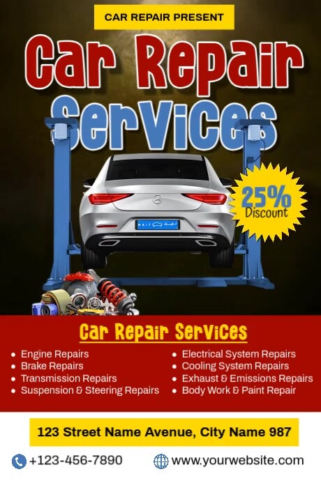 Car Repair Services Template | PosterMyWall