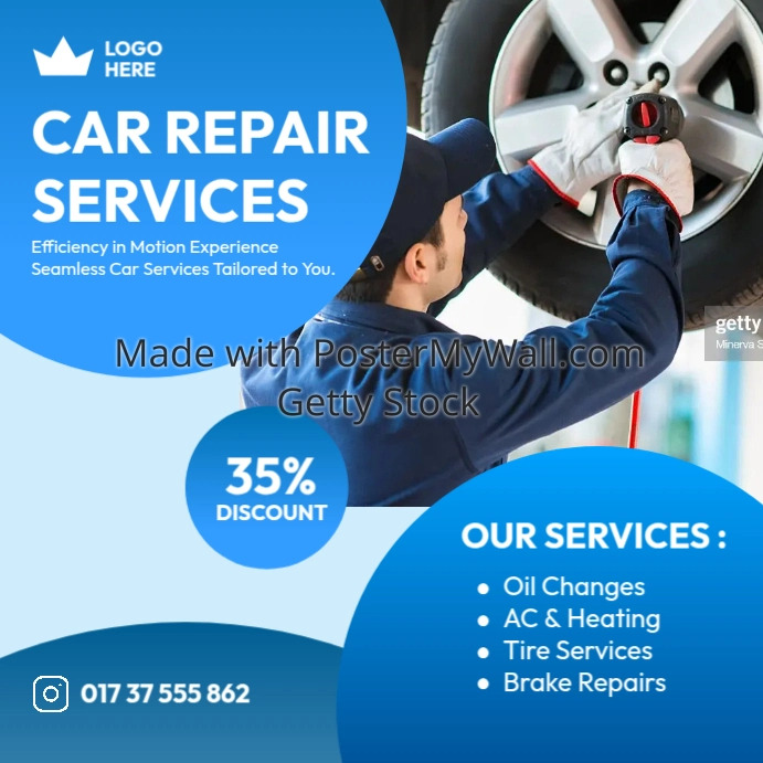 Car Repair Services Template | PosterMyWall