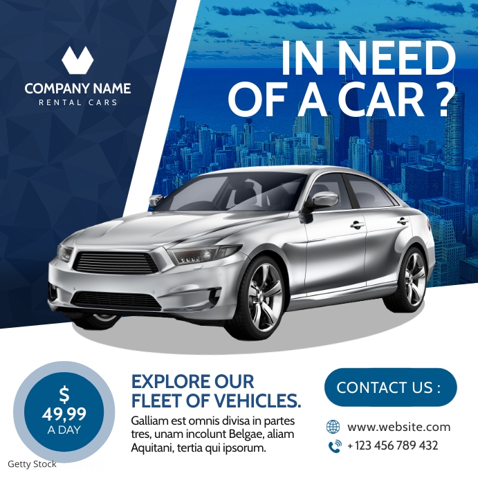 car retail instagram post banner advertising Template | PosterMyWall