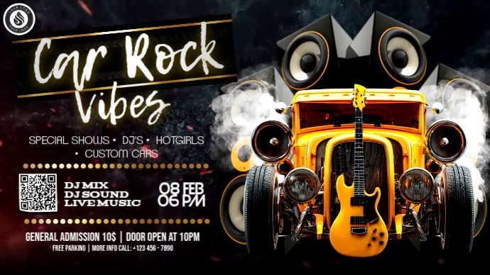 Car Rock Vibes Music Festival Template | PosterMyWall