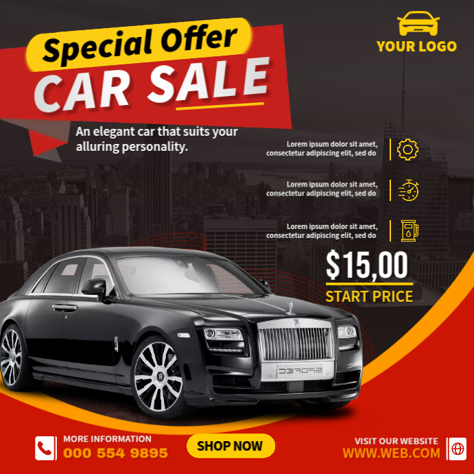 Car Sale Best Offer Template | PosterMyWall
