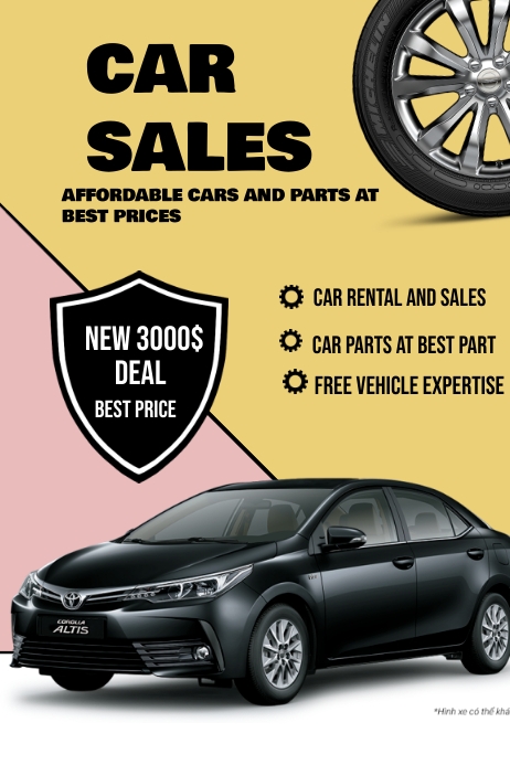 Copy of CAR SALES POSTER TEMPLATE.E | PosterMyWall