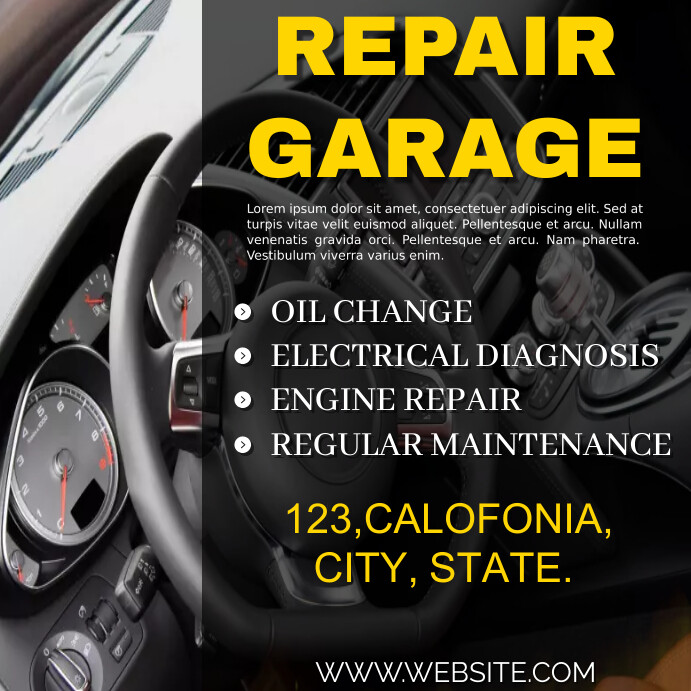 Car services and repair design template | PosterMyWall