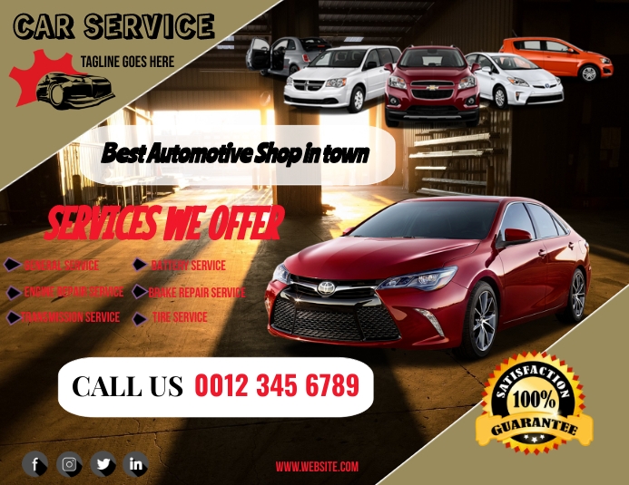 CAR SERVICES FLYER Template | PosterMyWall