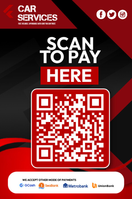 Plantilla de Car Services QR Code Poster | PosterMyWall