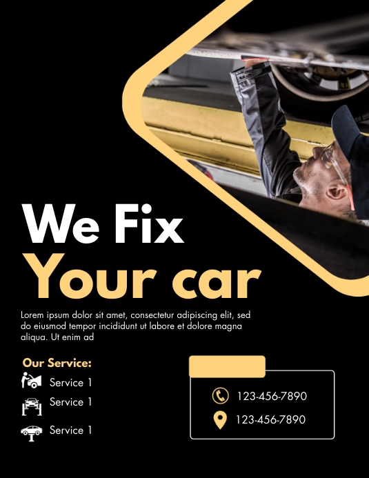 CAR SERVICING PROFESSION TEMPLATE | PosterMyWall