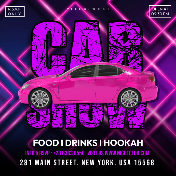 Plantilla de Car Show Ads | PosterMyWall