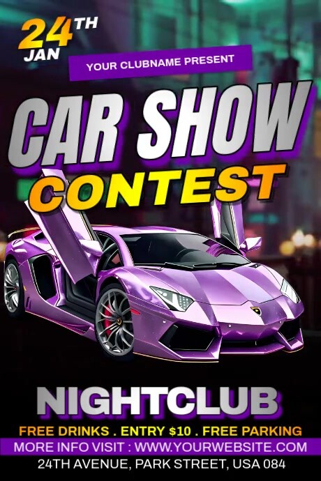 Car Show Contest Template | PosterMyWall