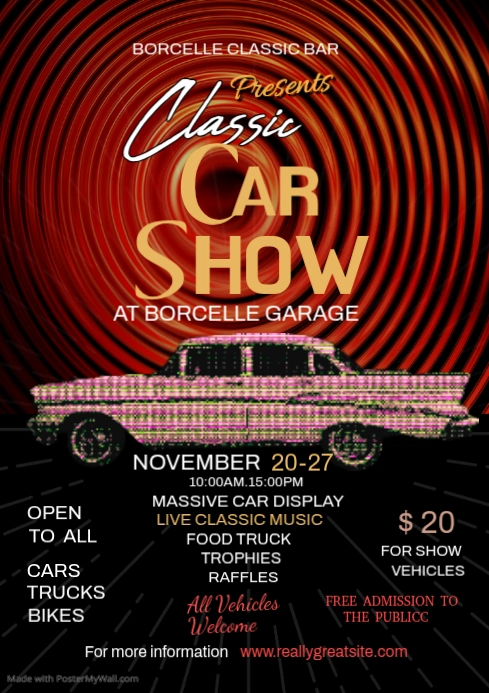 Car Show Flyer Template | PosterMyWall