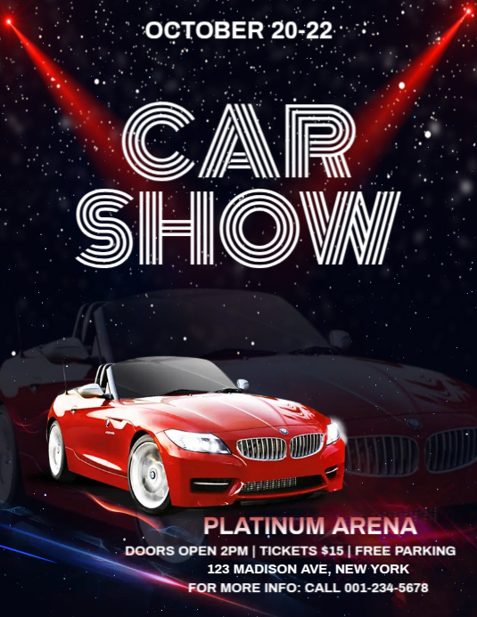 Plantilla de Car Show Flyer Template | PosterMyWall