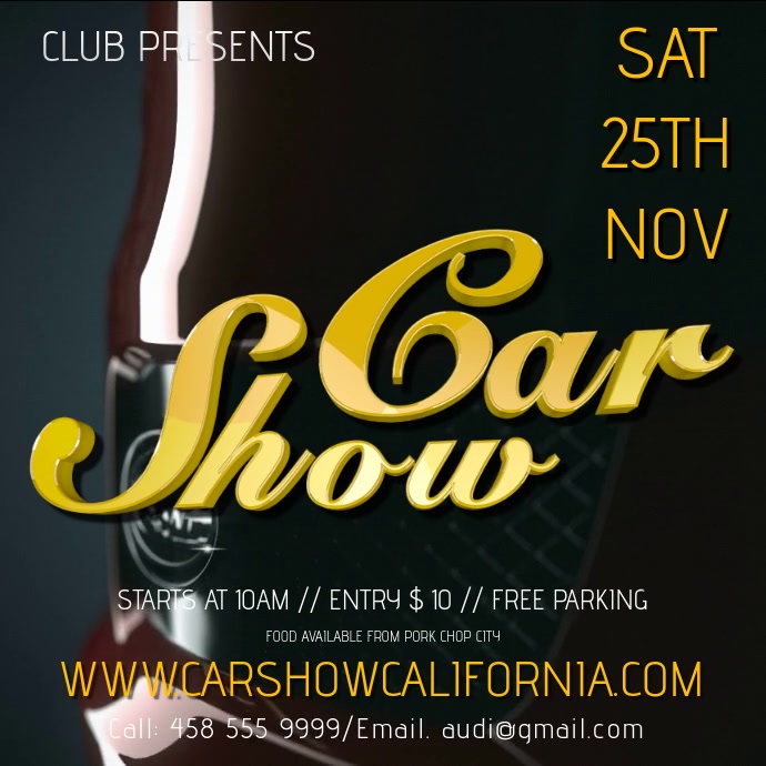 Car Show Instagram Post Video Template | PosterMyWall
