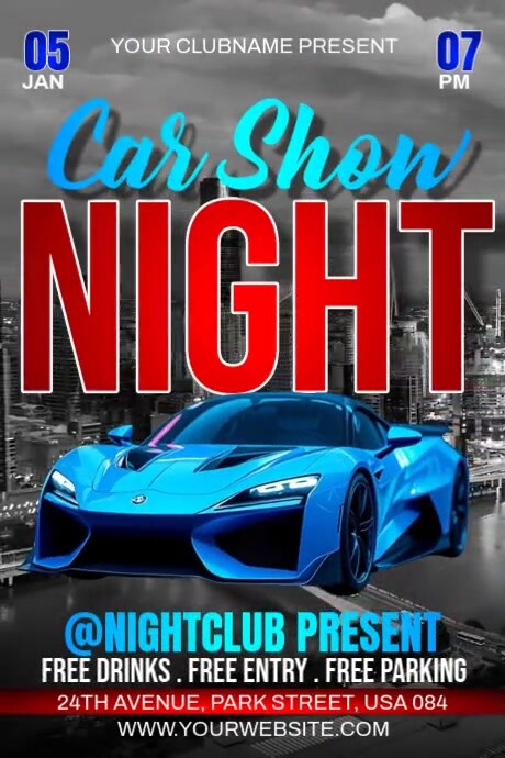 Car Show Night Ads Template | PosterMyWall