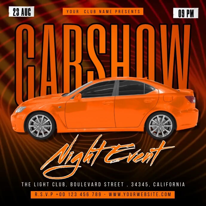 Plantilla de Car Show Night Event | PosterMyWall