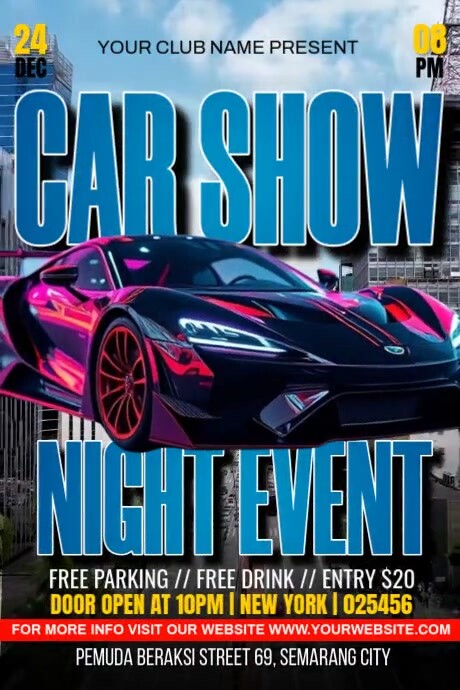 Copy of Car Show Night Event | PosterMyWall