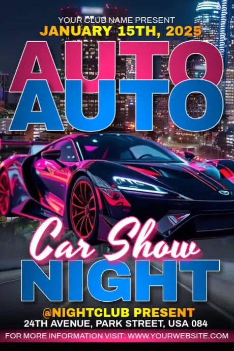 Car Show Night Template Ads | PosterMyWall