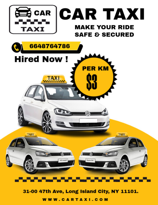 Plantilla de car taxi flyer | PosterMyWall
