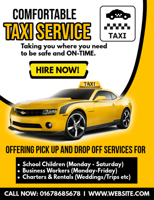 car taxi flyer Template | PosterMyWall