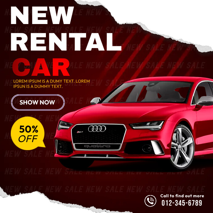 Plantilla de car template | PosterMyWall