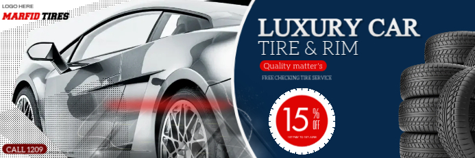 Copy of Car Tire and rim service shop banner ad | PosterMyWall