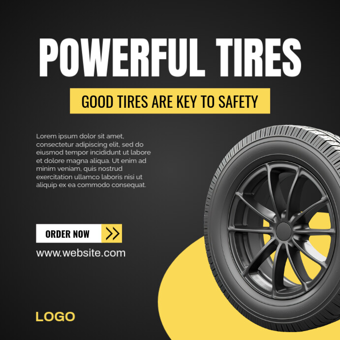 car tires social media post Template | PosterMyWall