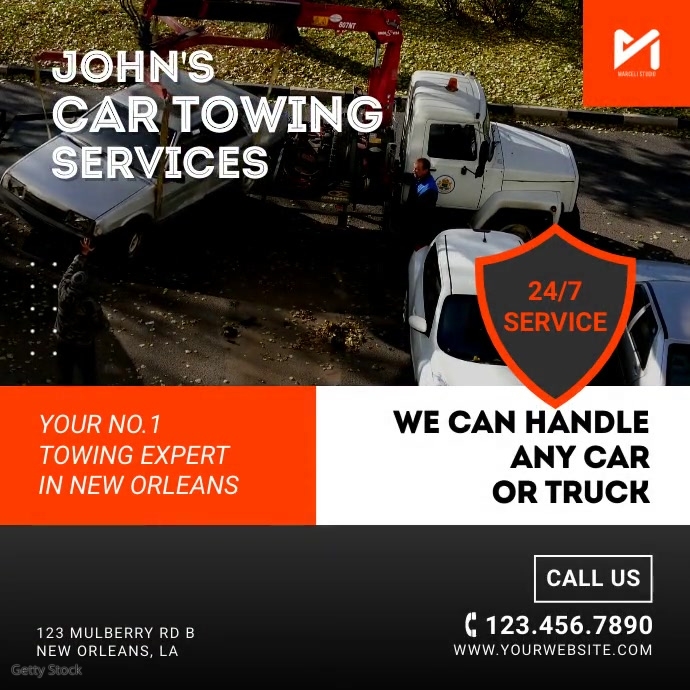 Car Towing Services Video Ad Template | PosterMyWall
