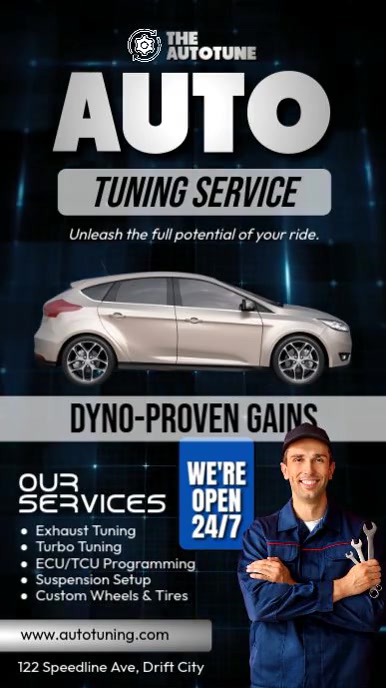 Car Tuning Services Reels Template | PosterMyWall