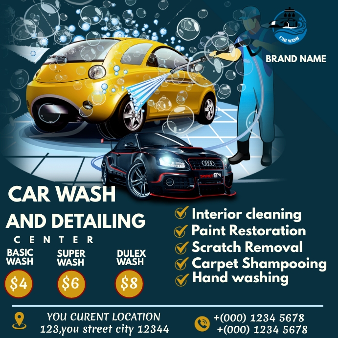 Car wash design template | PosterMyWall