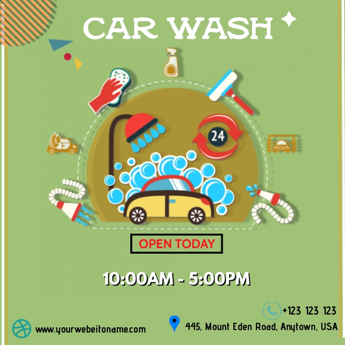 Modèle Car wash | PosterMyWall