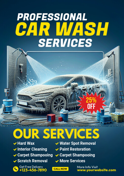 car wash flyer template | PosterMyWall