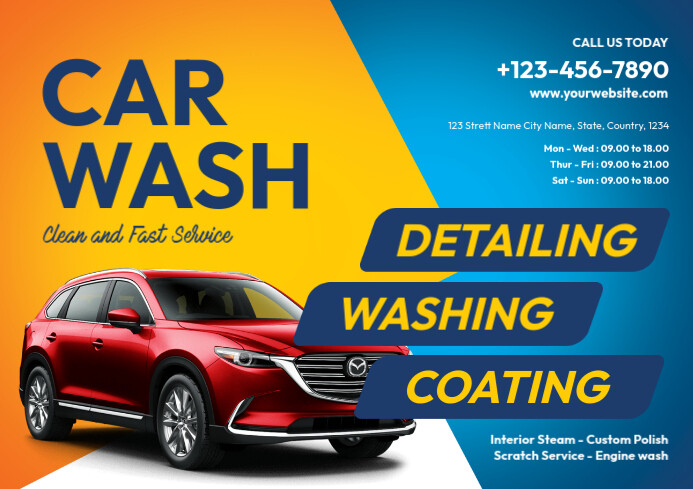 Car wash flyer template | PosterMyWall