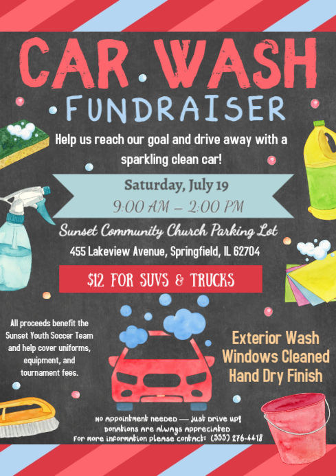 Copy of car wash fundraiser flyer template | PosterMyWall