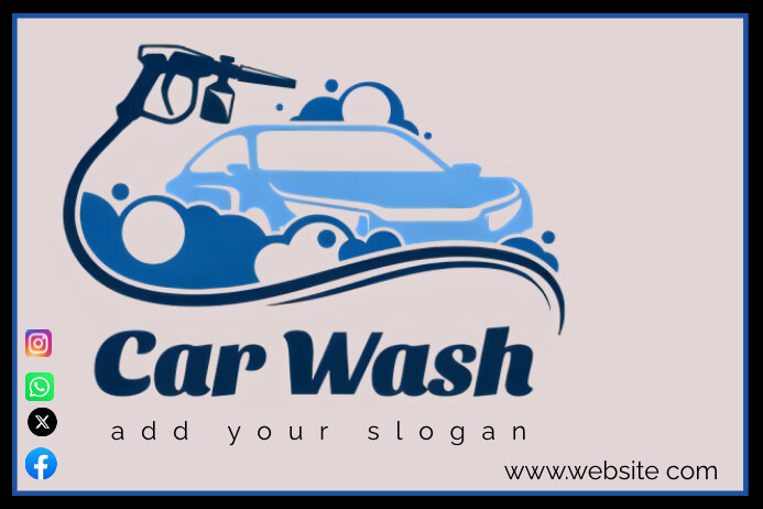 car wash logo design template car | PosterMyWall