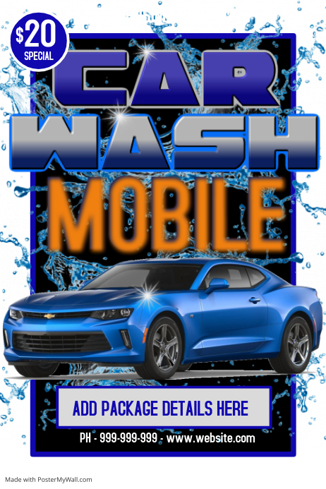 Car Wash Poster Template | PosterMyWall