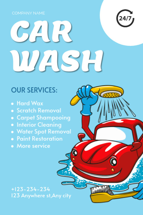 Car wash poster Template | PosterMyWall
