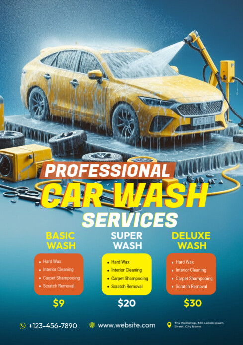 car wash service Template | PosterMyWall