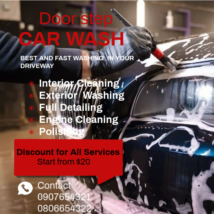 Car Wash Service Template | PosterMyWall